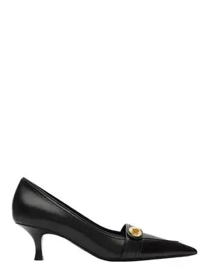 Burberry Leather Cotswolds Low Pumps - Black
