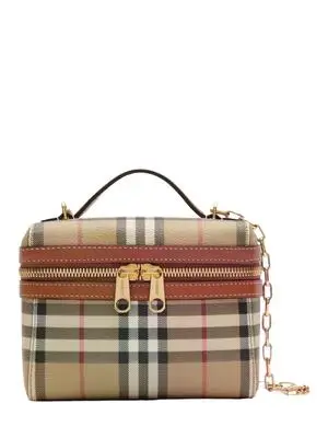 Burberry Mini Check Vanity Bag - Neutrals
