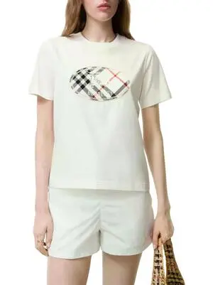 Burberry Knight Stamp Cotton T-shirt - Neutrals