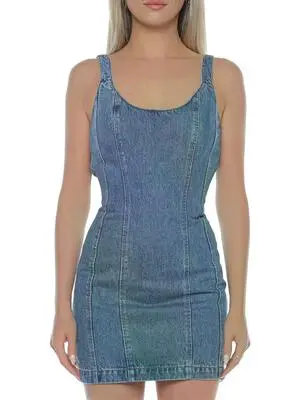 Ksubi Panelled Mini Dress - Blue