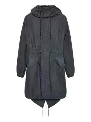 MAISON MARGIELA Drawstring Hooded Parka Coat - Grey