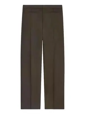 Givenchy Pleat-detail Twill Trousers - Brown