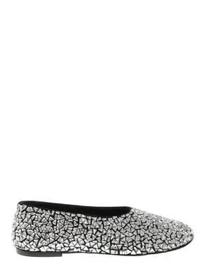 Proenza Schouler Crystal-embellished Ballet Flats - Silver