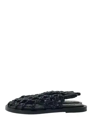 JIL SANDER Knotted Cage Sandals - Black
