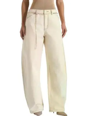 Manière De Voir Maniere De Voir Enora Hourglass Jeans - Neutrals