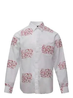 Simone Rocha Embroidered Long-sleeve Shirt - White