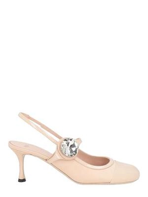 N°21 Slingback Pumps With Crystal Embellishments - Blush