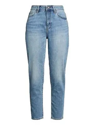 Armani Exchange Cotton Hemp Blend Tapered Jeans - Blue