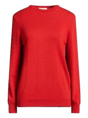 VICOLO Crew Neck Long Sleeve Sweater - Rust