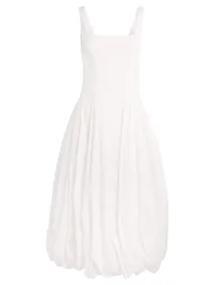 Simkhai Cotton Bubble-hem Midi Dress - White