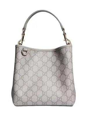 Gucci Gg Emblem Small Bucket Bag - Grey