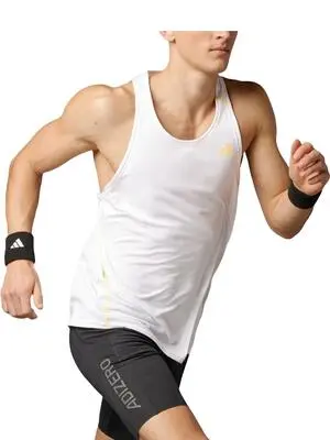 Adidas Adizero Running Singlet - White/spark