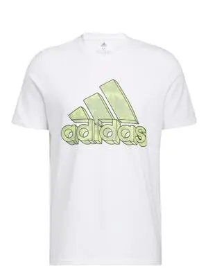 Adidas Alphabet Logo Sports Round Neck Pullover Short Sleeve White T-shirt - Multi-color