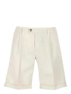 RE-HASH Pleated Turn-up Shorts - Neutrals