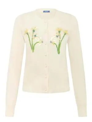 LEO LIN Claire Sequin Embellished Cardigan - Neutrals