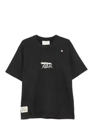 SONG FOR THE MUTE X Birkenstock Distressed-effect Logo-print T-shirt - Black