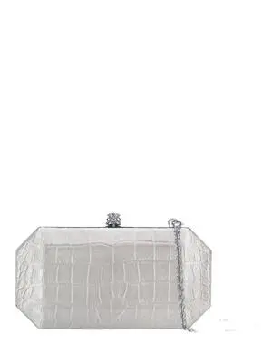 Tyler Ellis Small Perry Clutch Bag White