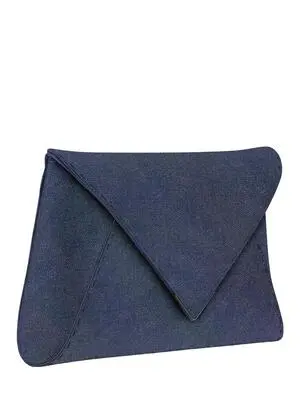 Tyler Ellis Large Lee Pouchet Clutch Bag - Blue