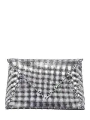 Tyler Ellis Lee Pouchet Chainmail Clutch Bag - Silver