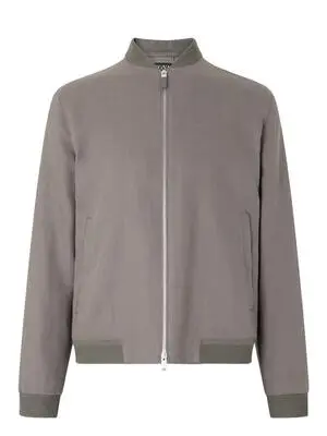 Zegna Oasi Linen Bomber Jacket - Gray