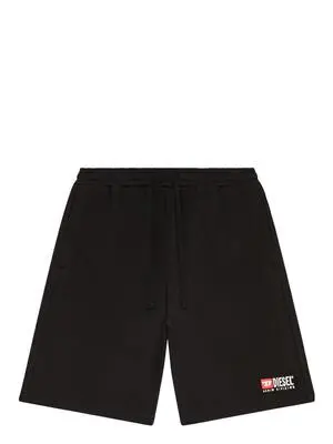 DIESEL® Logo Detailed Bermuda Shorts - Black