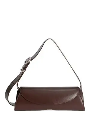 JIL SANDER Small Cannolo Shoulder Bag - Brown