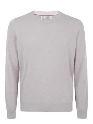 Brunello Cucinelli Crewneck Knitted Jumper - Gray