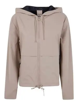 Rains Suva Short Hooded Jacket - Nude