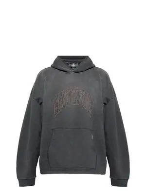REPRESENT Long Sleeve Hooded Sweatshirt - Black