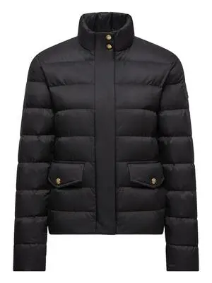 MONCLER Moncler Bissettes Short Down Jacket With Stand Collar And Leather Logo