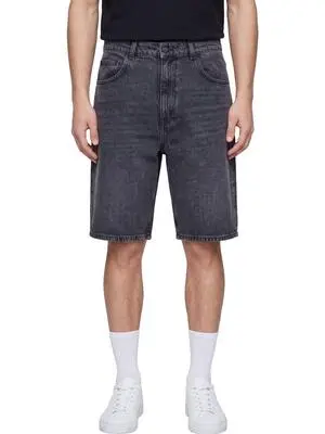 AMISH SUPPLIES Wash Denim Shorts - Black