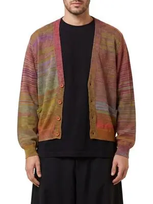 MAGLIANO Striped V-neck Cotton Cardigan - Multicolor