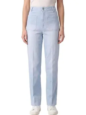 Victoria Beckham Straight Cotton Denim Jeans - Blue