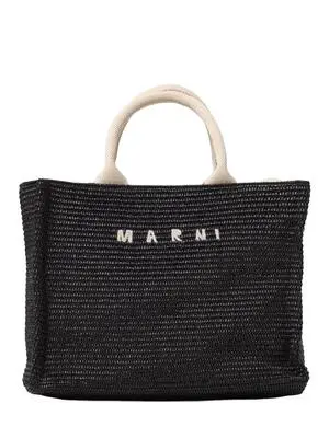 Marni Raffia Tote Bag - Black