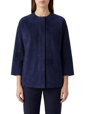SALVATORE SANTORO Suede Jacket - Blue