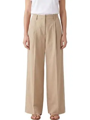 FORTE_FORTE Wide Leg Trousers - Beige