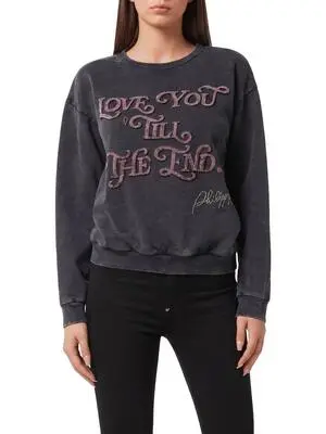 PHILIPP PLEIN Philipp Plein Cotton Crewneck Sweatshirt With Rhinestone Embellishments