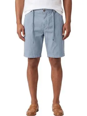 MYTHS Linen Drawstring Shorts - Blue