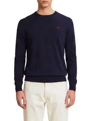 LA MARTINA Crew Neck Pullover - Navy