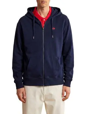 LA MARTINA La Martina Zip Up Hoodie With Embroidered Logo