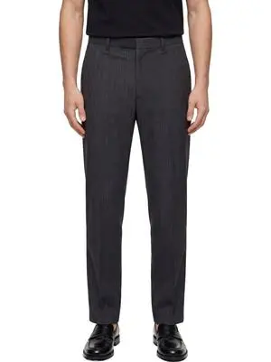 MAISON MARGIELA Tailored Virgin Wool And Cotton Trousers - Black