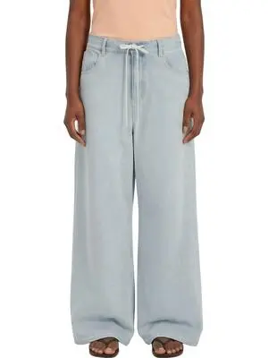 MAISON MARGIELA Wide Leg Stretch Denim Jeans - Blue