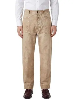 VIVIENNE WESTWOOD Vivienne Westwood Five-Pocket Straight Fit Cotton Jeans Beige