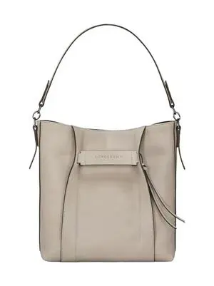 Longchamp 3d Leather Tote Bag - Neutrals