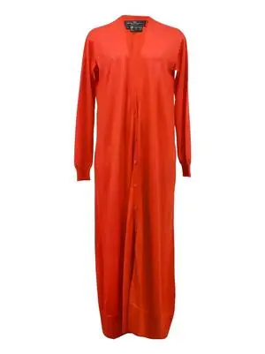 FERRAGAMO V-neck Long Cardigan - Orange