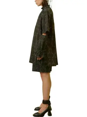 HENRIK VIBSKOV Henrik Vibskov Black Geometric Print Blouse