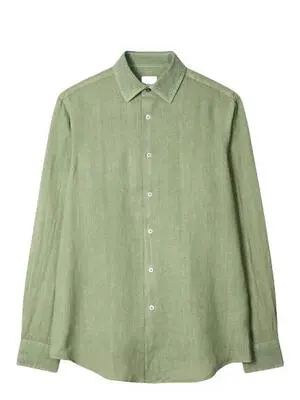 Paul Smith Regular-fit Linen Shirt - Green