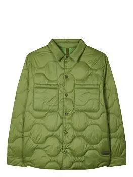 Paul Smith Quilted Recycled Nylon Shirt Jacket - Green