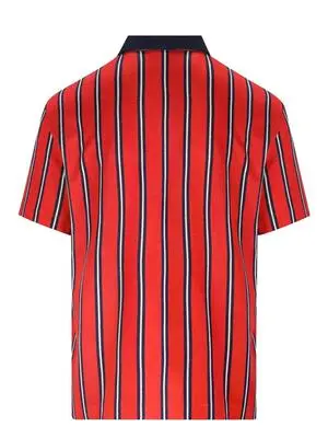 Valentino Garavani Stripe-print Polo Shirt - Red