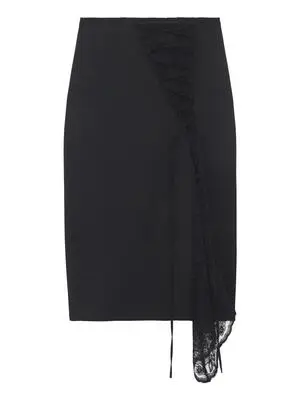 Alexander McQueen Corset Lacing Detail Pencil Skirt - Black